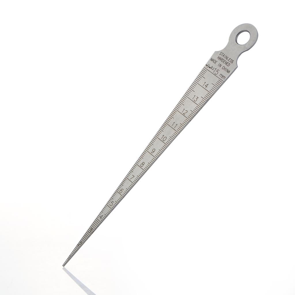Acero inoxidable 1-15mm Metric Taper Gauge Aperture Scale Wedge Feeler ...
