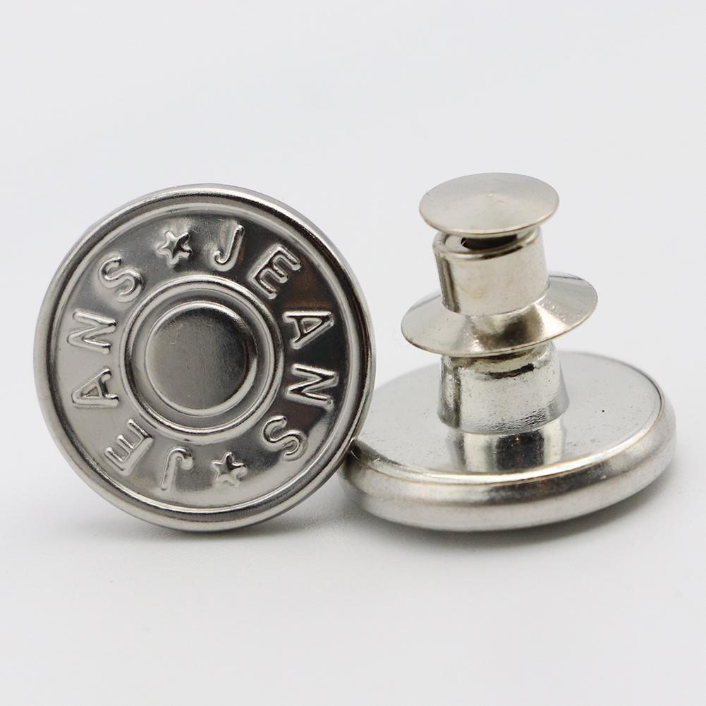Buy 8/6/4pcs Button for Jeans, 17mm No Sewing Metal Jean Denim ...