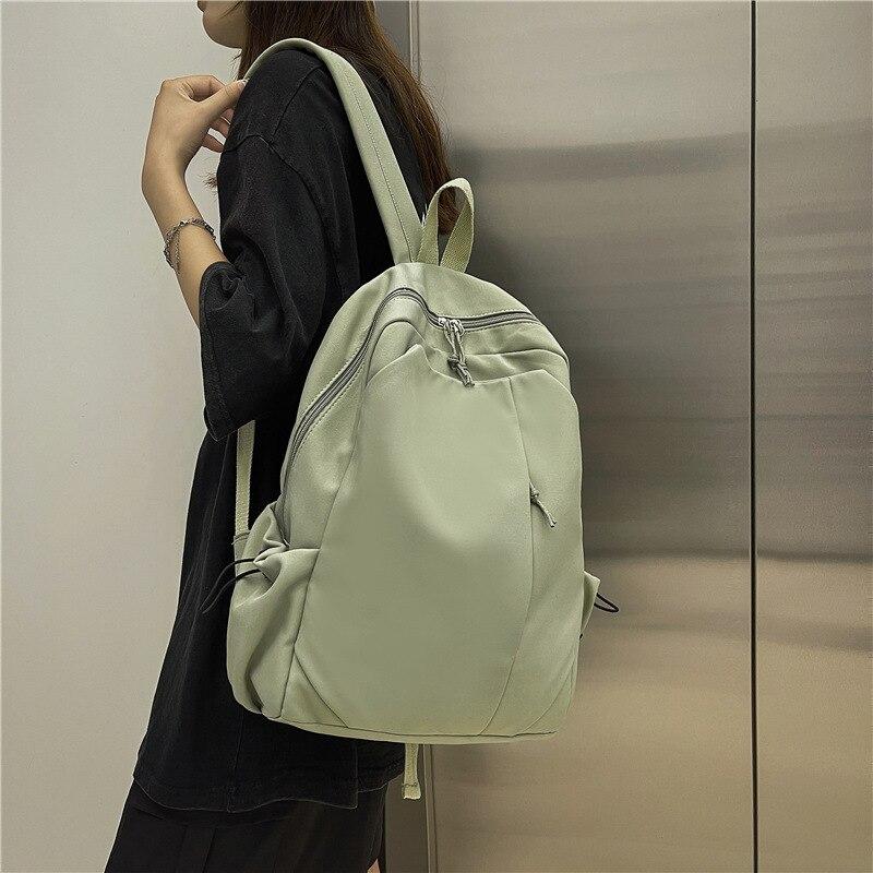 Buy Women's Backpacks Solid Color Student School Bags for Women Teen ...