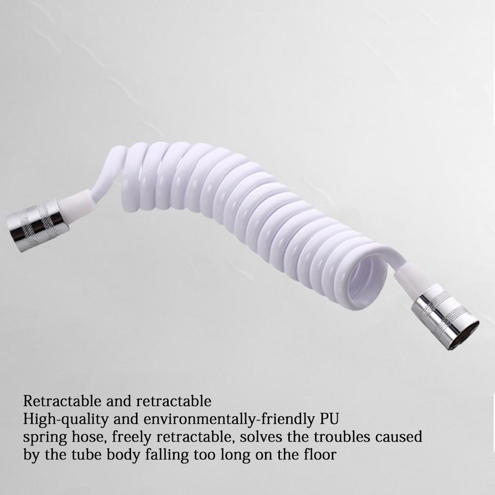 Buy PU Bathroom Shower Coil Hose Telescopic Sprayer Pipe Tube Toilet ...