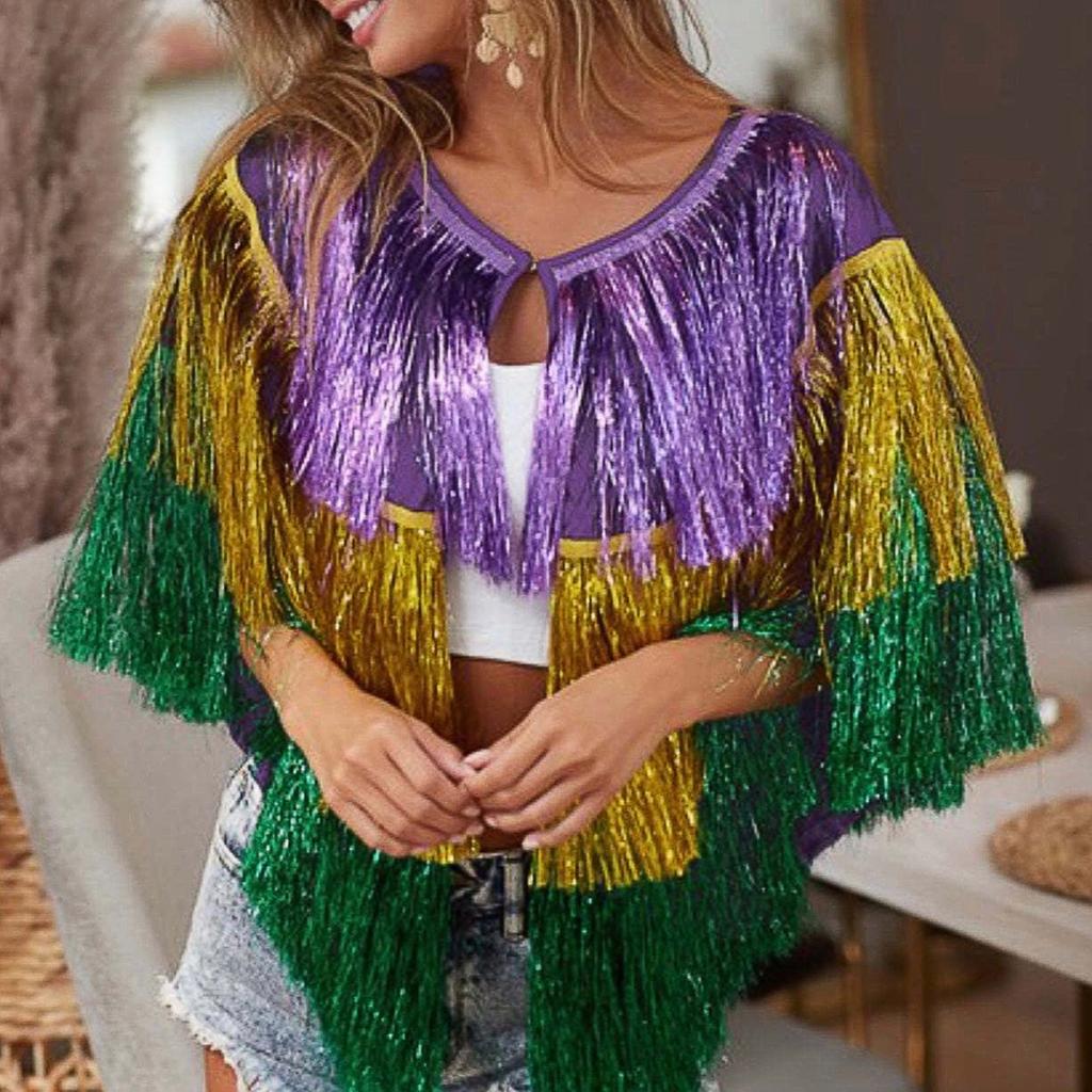 Cheap Party Cape Top Stage Performance Costume Colorful Cape | Joom