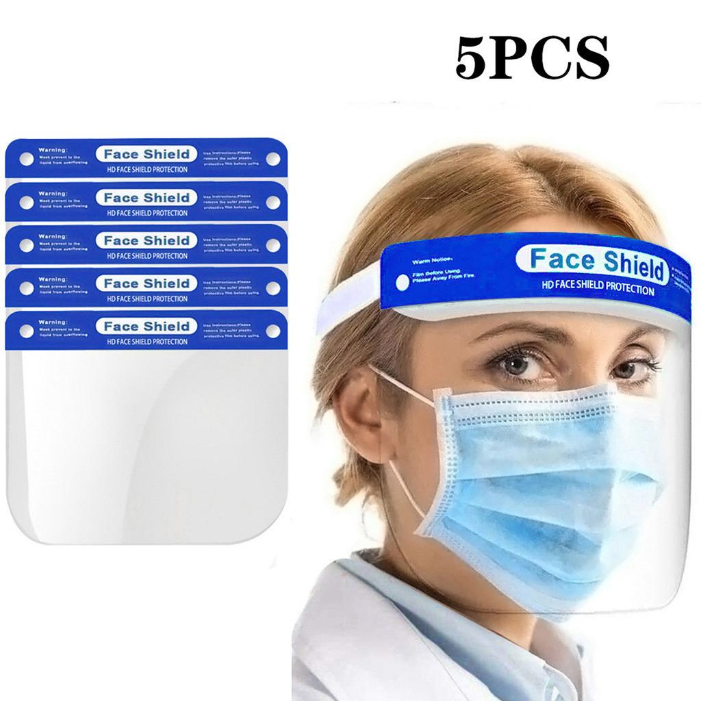 5Pcs Safety Full Reusable Washable Protection Cover Face Mask Anti ...