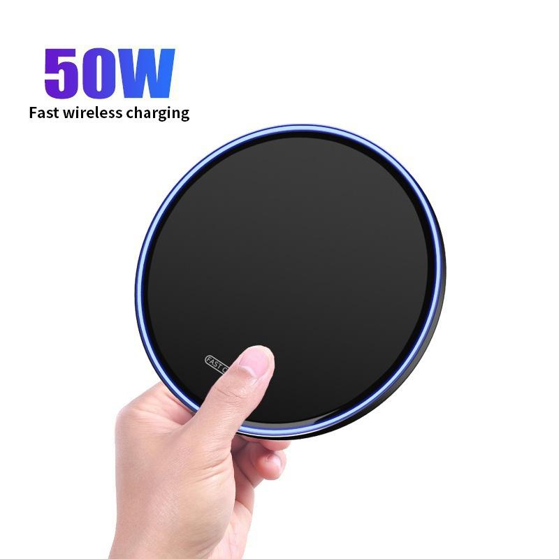 Buy 50W Fast Qi Wireless Charger Induction Charging Station Phone ...