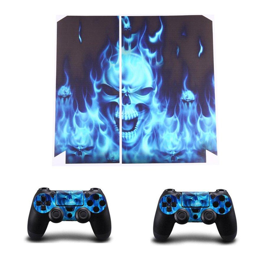 GGHH Blue flame Body Vinyl Skin Sticker Decal for PS4 Console ...
