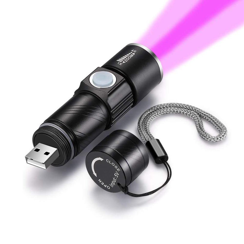 Uv Lamp Usb Rechargeable 3 Mode 365nm Ultraviolet Mini Uv Led ...