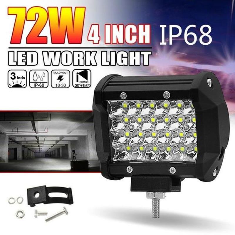 Driving Light 72W Work Light Bar LED Light Bar Off Road SUV Fog Lights ...
