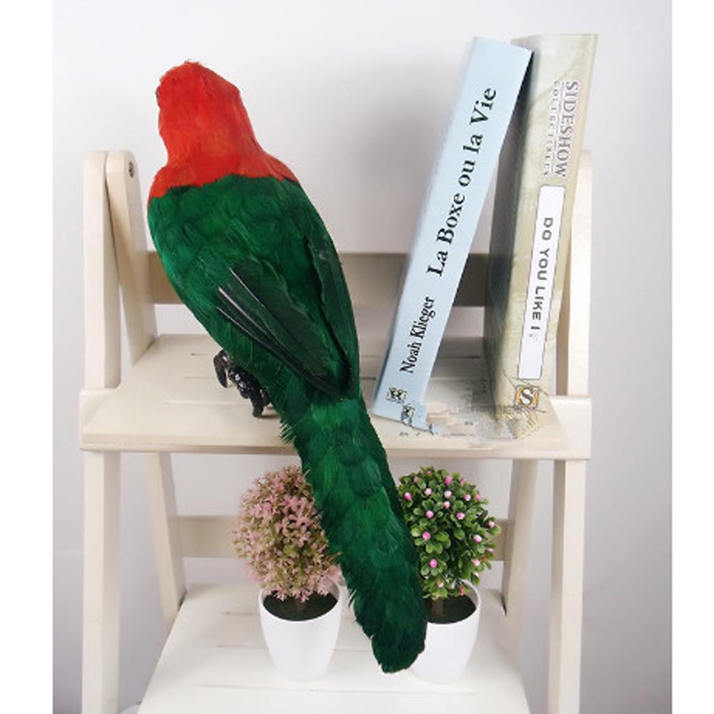 Buy Realistic Parrot Artificial Feather Bird Animal Ornament Garden ...