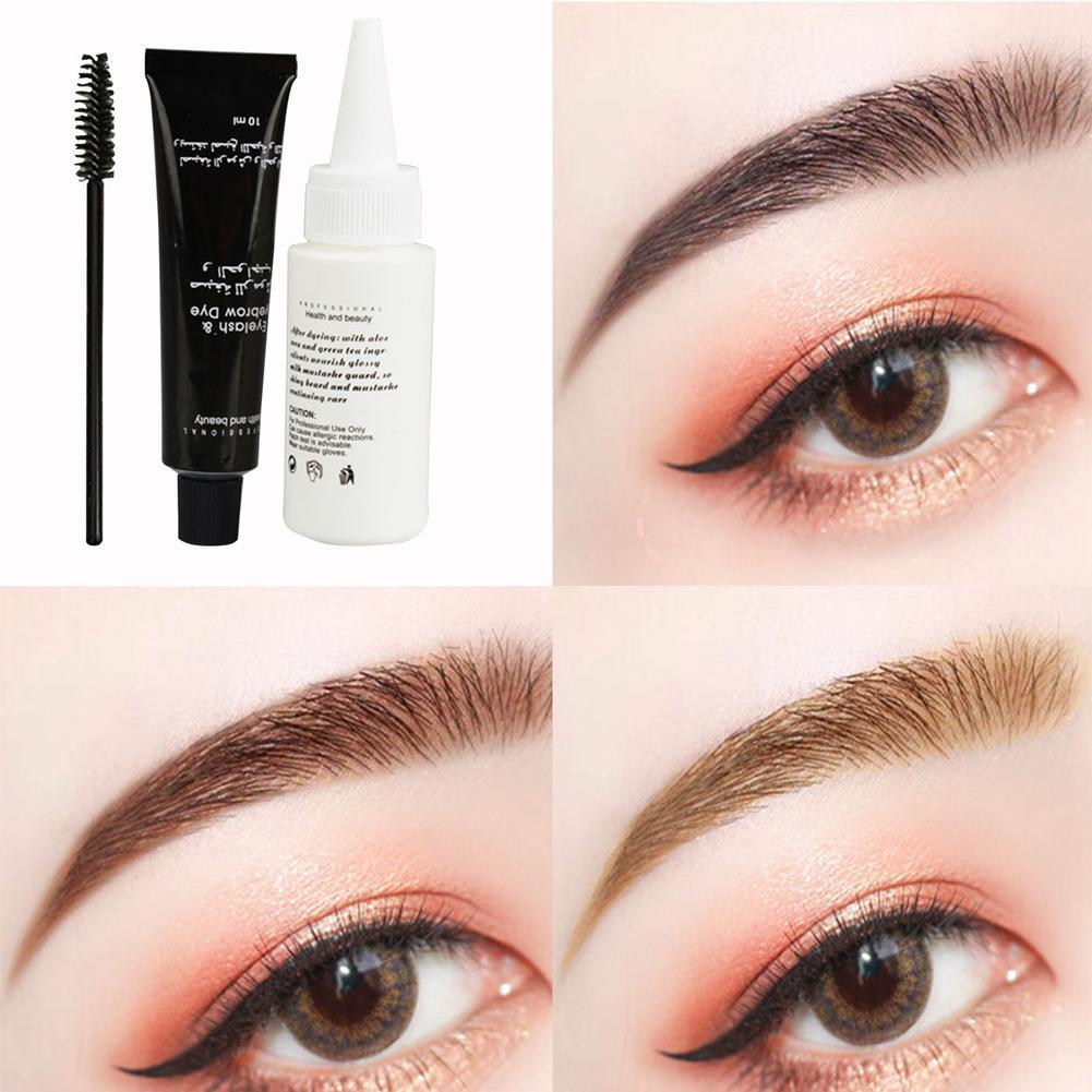 Cheap 1 Set Eyebrow Dye Kit Eyelashes Cream Professional Brow Kit Color ...