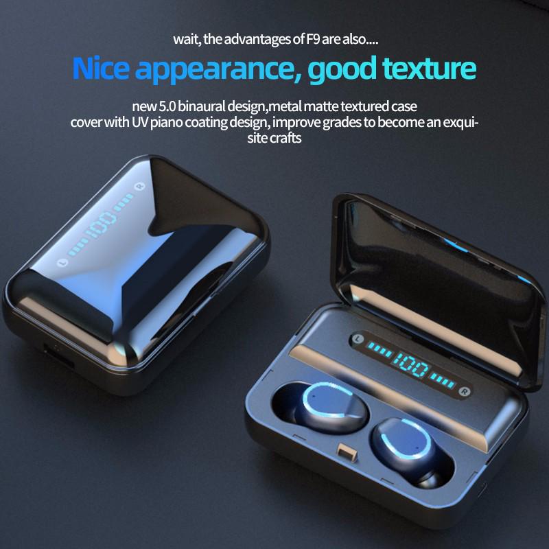 Buy TWS LED Display Wireless Headphones Stereo Bluetooth Sport Headset ...