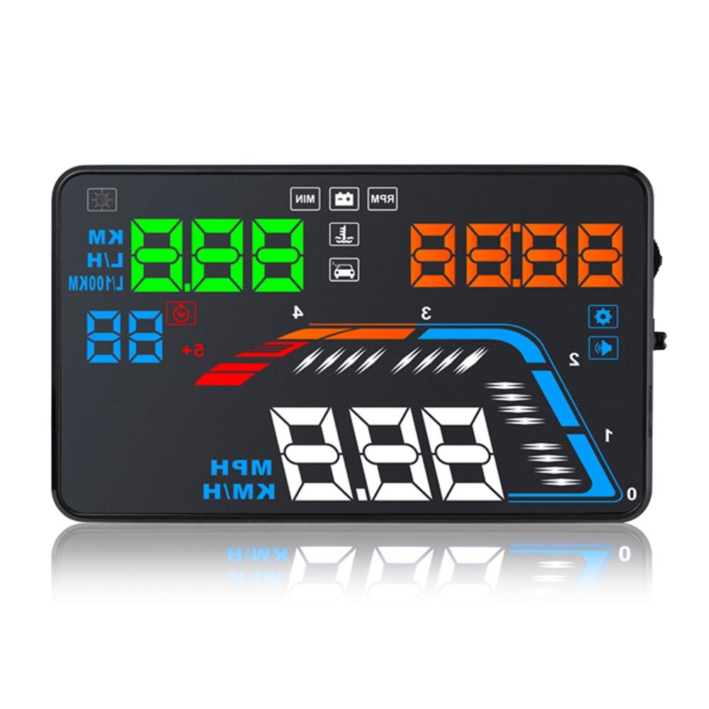Buy Q7 OBD2 Digital Speedometer Windshield Projector Overspeed Engine ...