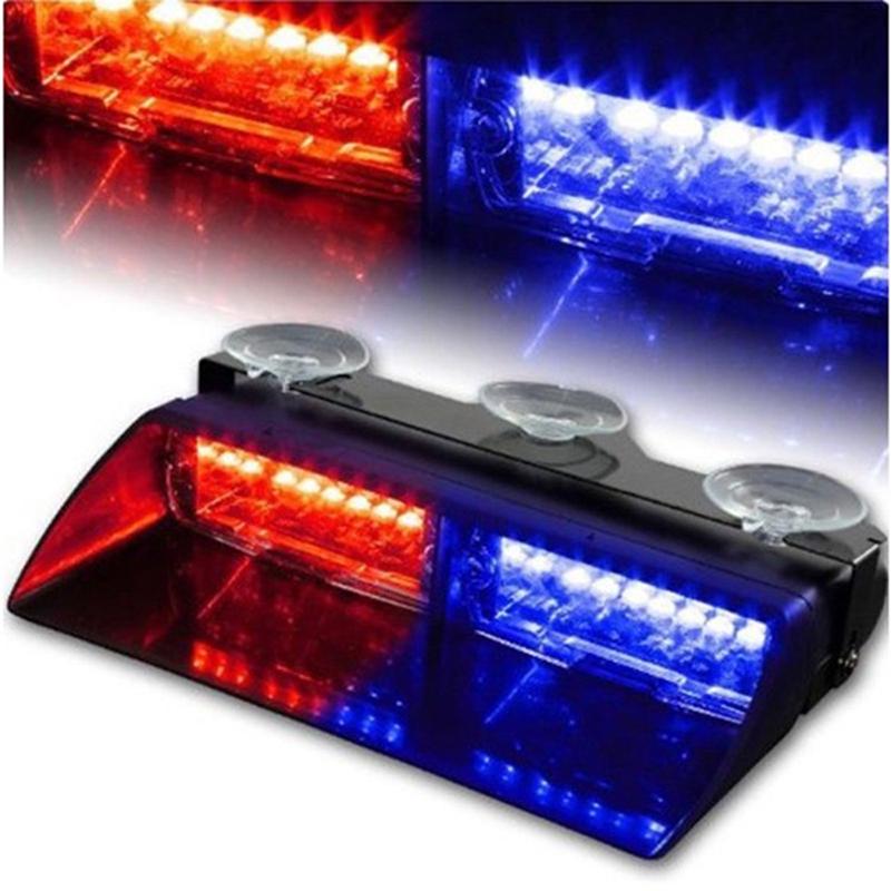 16 LEDs 18 Flashing Modes 12V Car Truck Emergency Flasher Dash Strobe ...