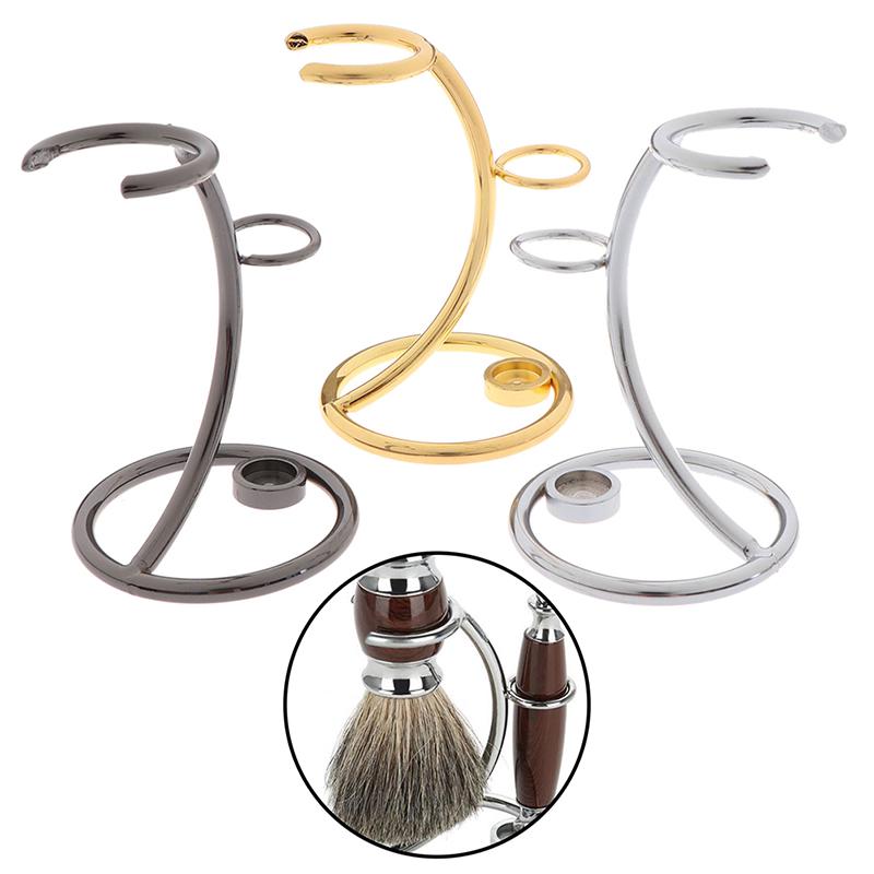 Buy Men Shaving Tool Holder Stainless Steel Curved Brush Manual Razor ...