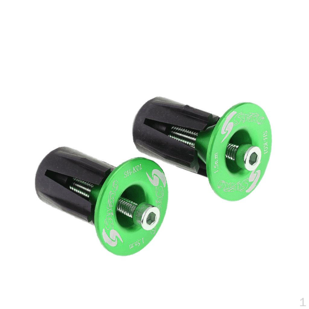 1 paar Bicycle Bar End Plugs Alloy Handlebar Cap Bike Mountain BMX MTB ...