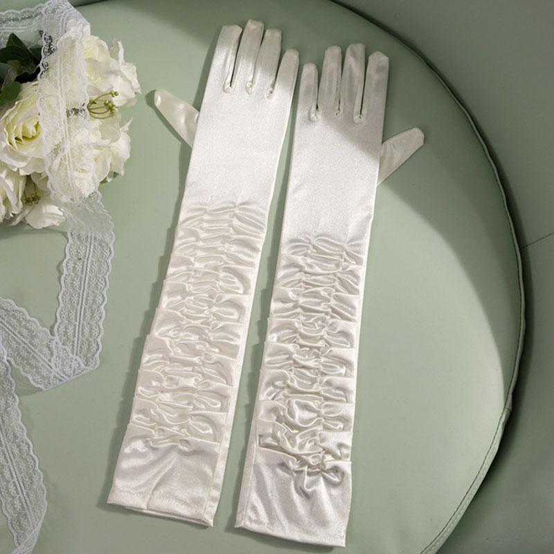 Women's Evening Gloves Full Finger Stage Performance Long Gloves 50cm ...