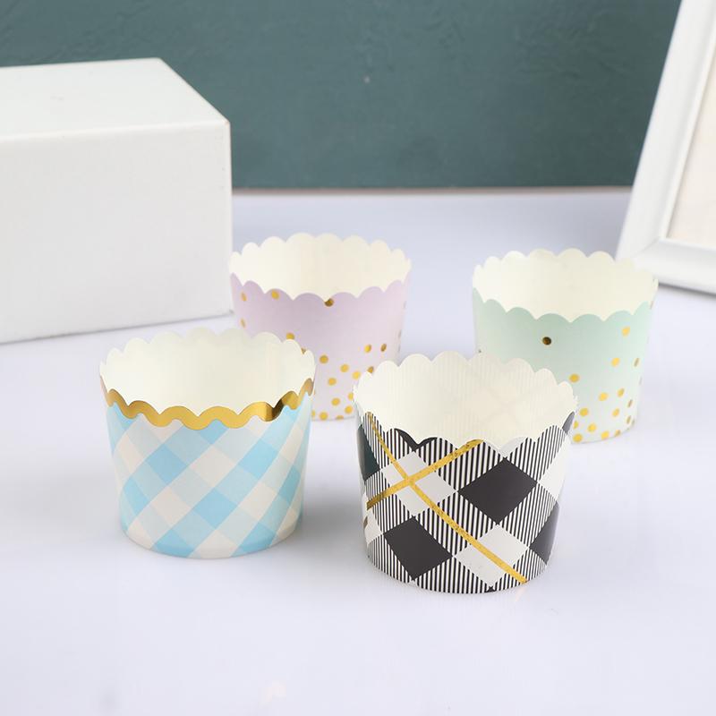 Buy Muffin Cupcake Golden Pink Dot Paper Cup Cupcake Liner Baking ...