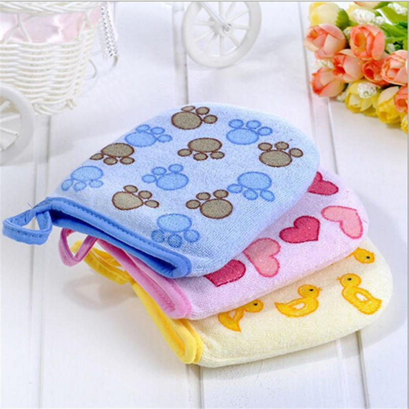 Buy Kid Cartoon Soft Bathing Bathroom Mitt Glove Foam Rub Shower Sponge ...