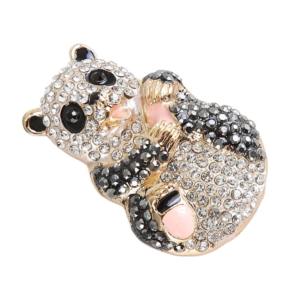 Panda Women Girls Brooch Rhinestone Decorations Breastpin Alloy ...