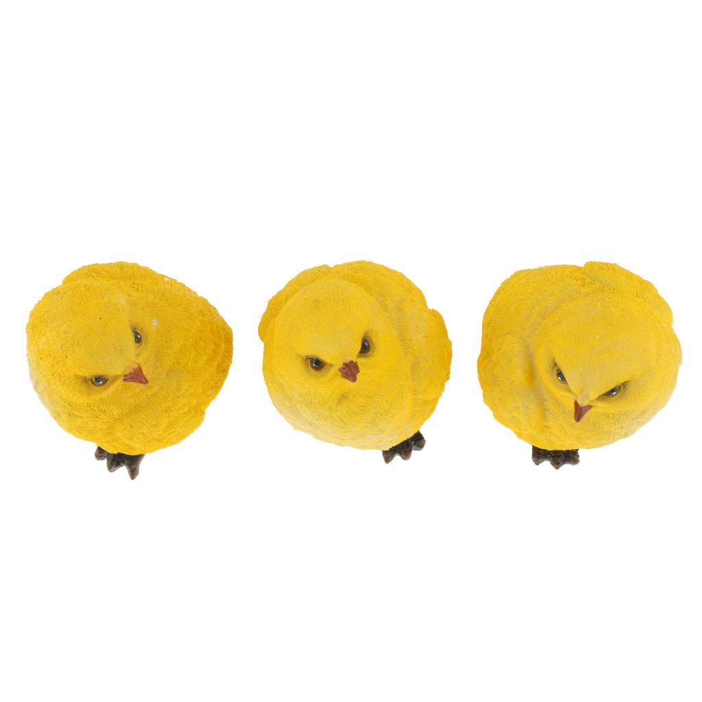 6x Artificial Realistic Chicken Figure Outdoor Garden Home Decoration ...