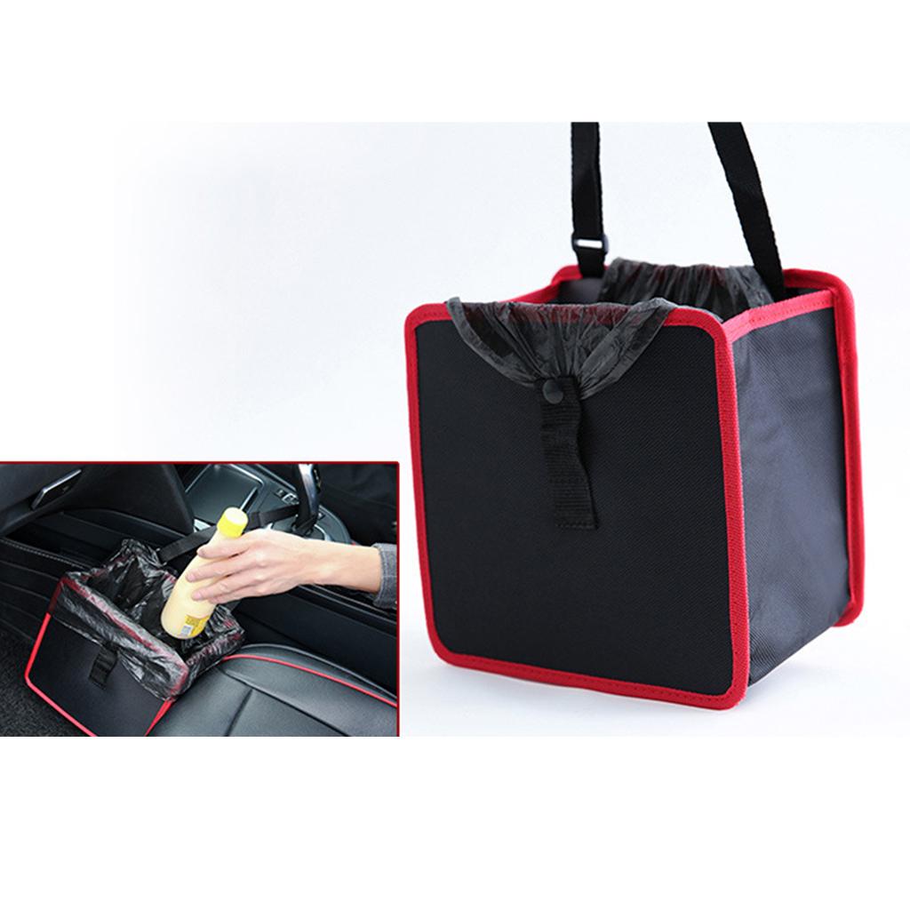 Buy Autos Trash Bag Car Garbage Can Leak Proof Bin Wastebasket Box ...