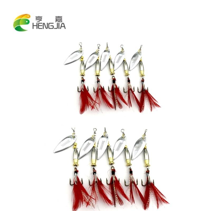 HENGJIA 0.3oz/3.15'' Metal Lure Spinner Spoons Bait Trout Bass Pike ...