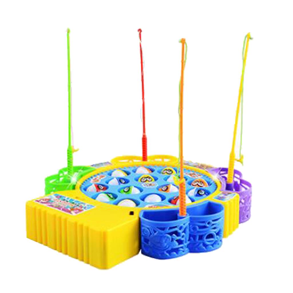 Toddler Musical Magnetic Fishing Game Rotate Board Early Educational ...