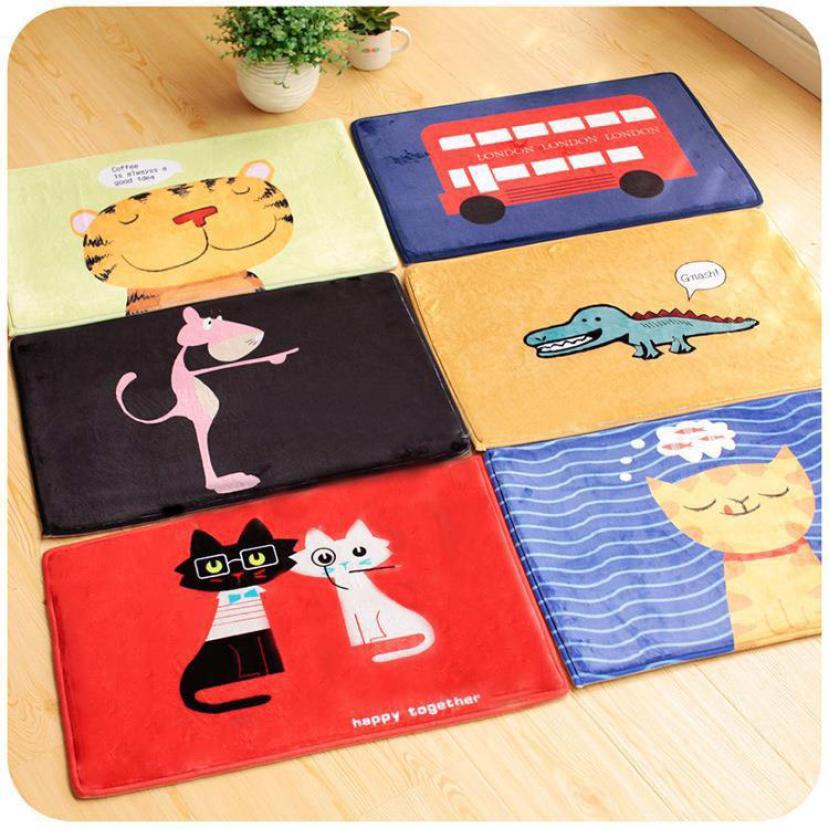 Buy Door Mat Cartoon Cat Dog Bedroom Carpet Bath Mats Super Soft ...