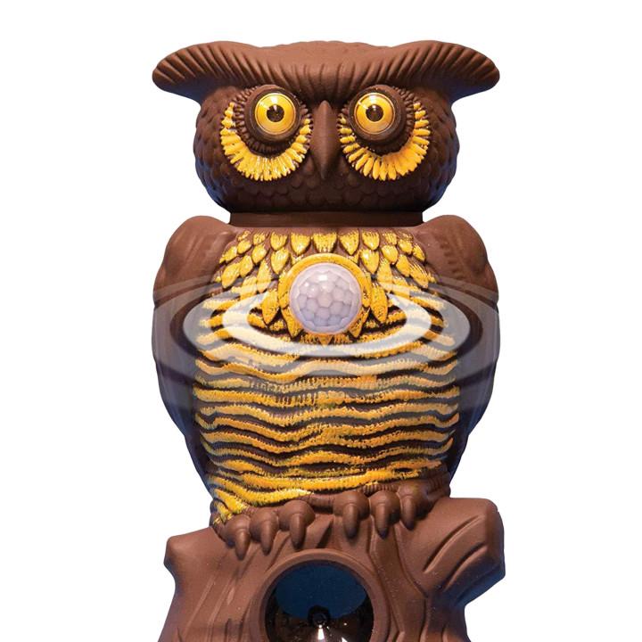 Owl Alarm Flashing Sound Critter Repellent Ultrasonic Owl Alert Bird ...