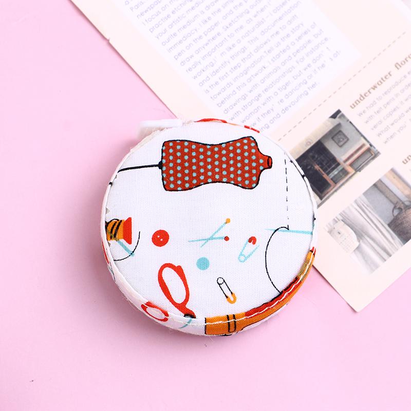 1.5M Mini Retractable Portable Ruler Tape Measure Fabric Covered Tailor ...
