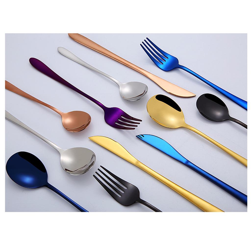 Buy Compact Kitchen Tableware Utensils Spoons Fork TableKnife Silver at ...