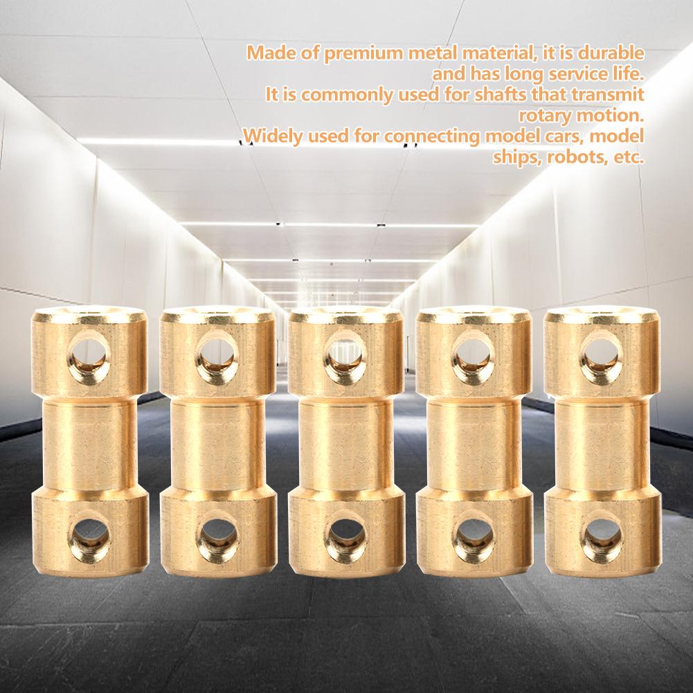5pcs Motor Copper Shaft Coupling Coupler Connector Sleeve Transfer ...