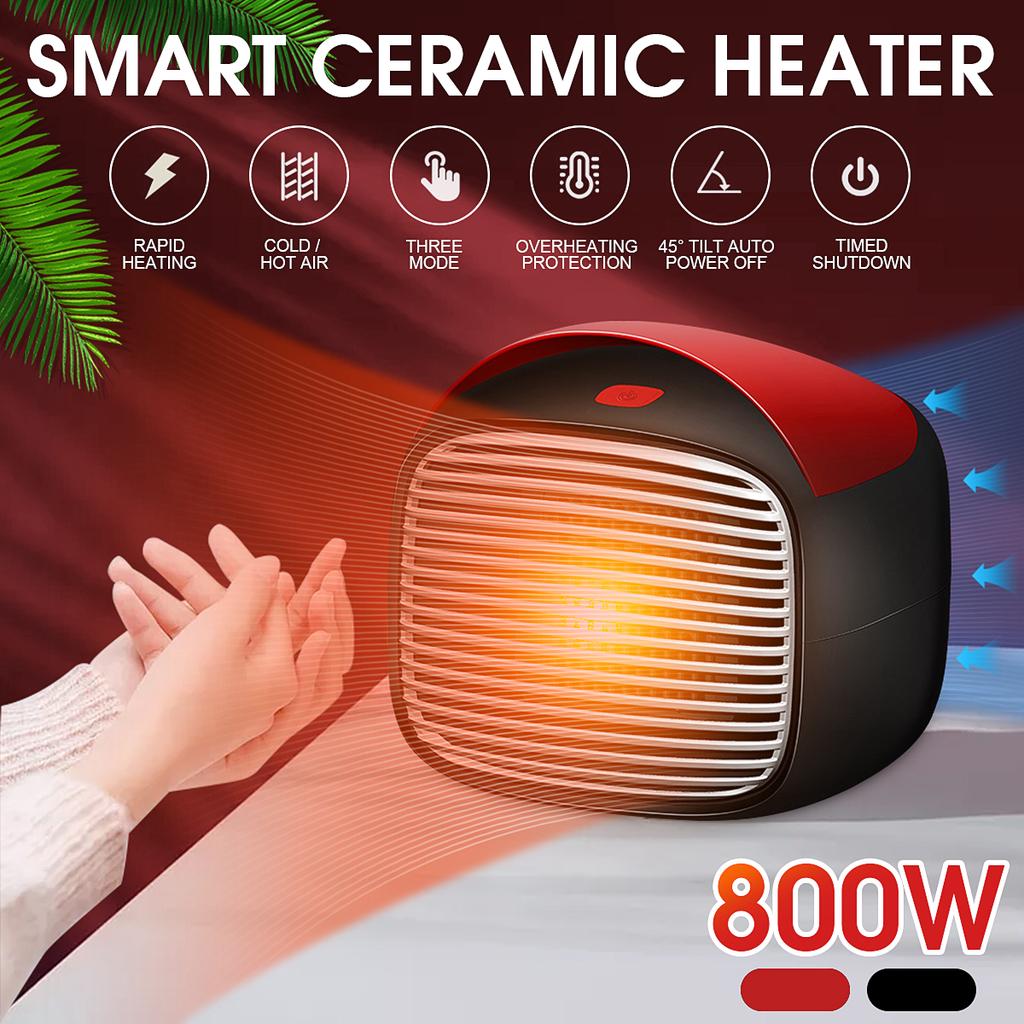 Buy 800W Multifunction Portable Electric Ceramic Heater Fan Overheat ...