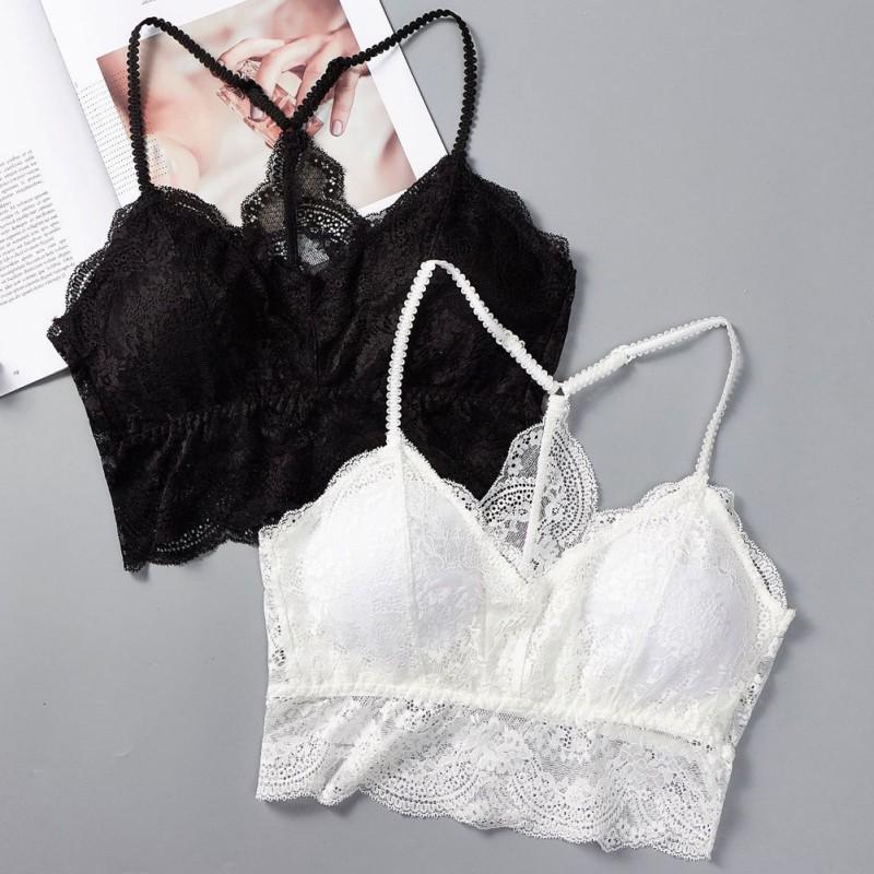 Sexy Lace Butterfly Back Seamless Bra Women Breathable Quick Drying Bra ...