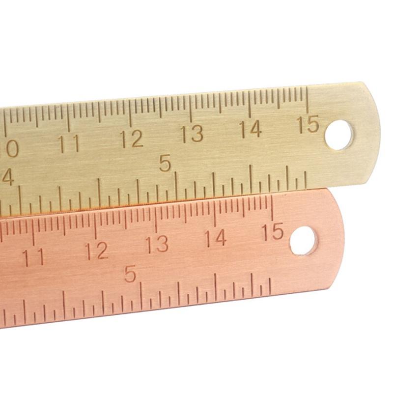 Cheap Vintage Brass Brass Bookmarks Mini Small Copper Ruler Painting ...