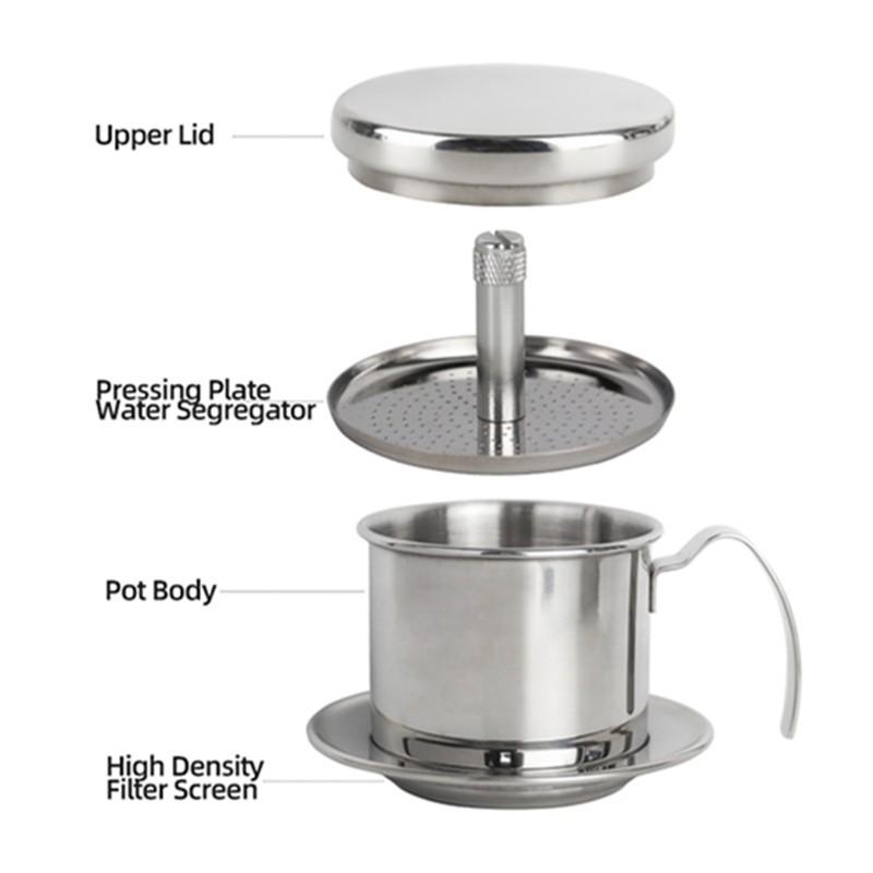 Buy Vietnam Coffee Dripper Filter Coffee Maker Portable Carved Refined ...