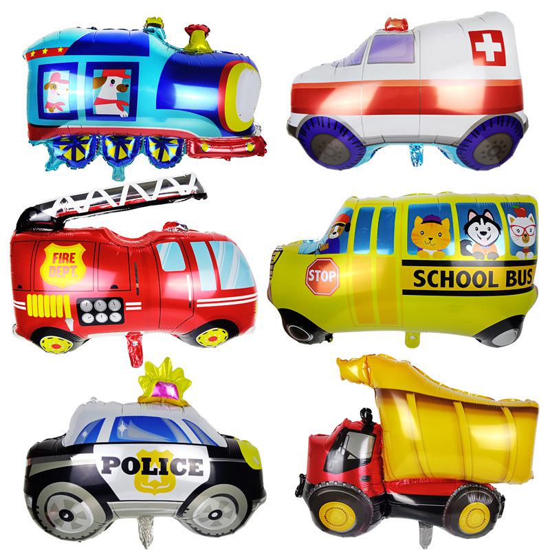 Buy Cartoon Party Balloons Inflatable Toys Car Foil Balloon Fire Truck ...
