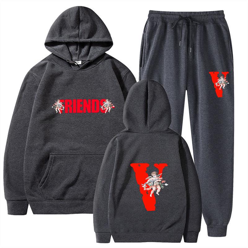 Buy Cross Border Autumn/winter Fashion VLONE FRIENDS Angel Big V Loose ...