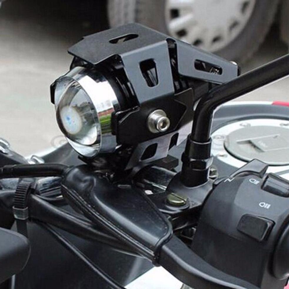 Buy 2PCS U5 Motorcycle 12V LED Headlight Laser Cannon Waterproof High ...