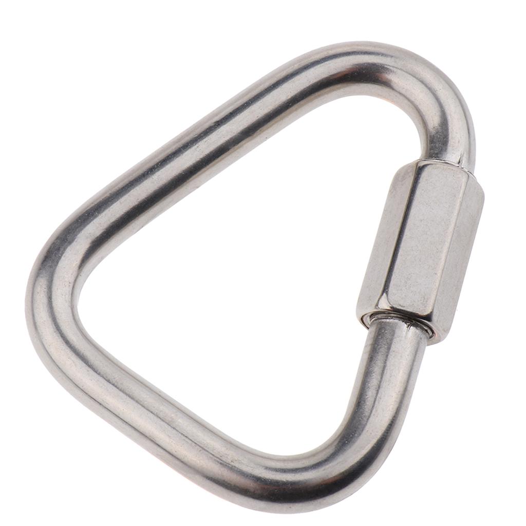 Outdoor Triangle Stainless Steel Carabiner Camping Keychain Quick Link ...