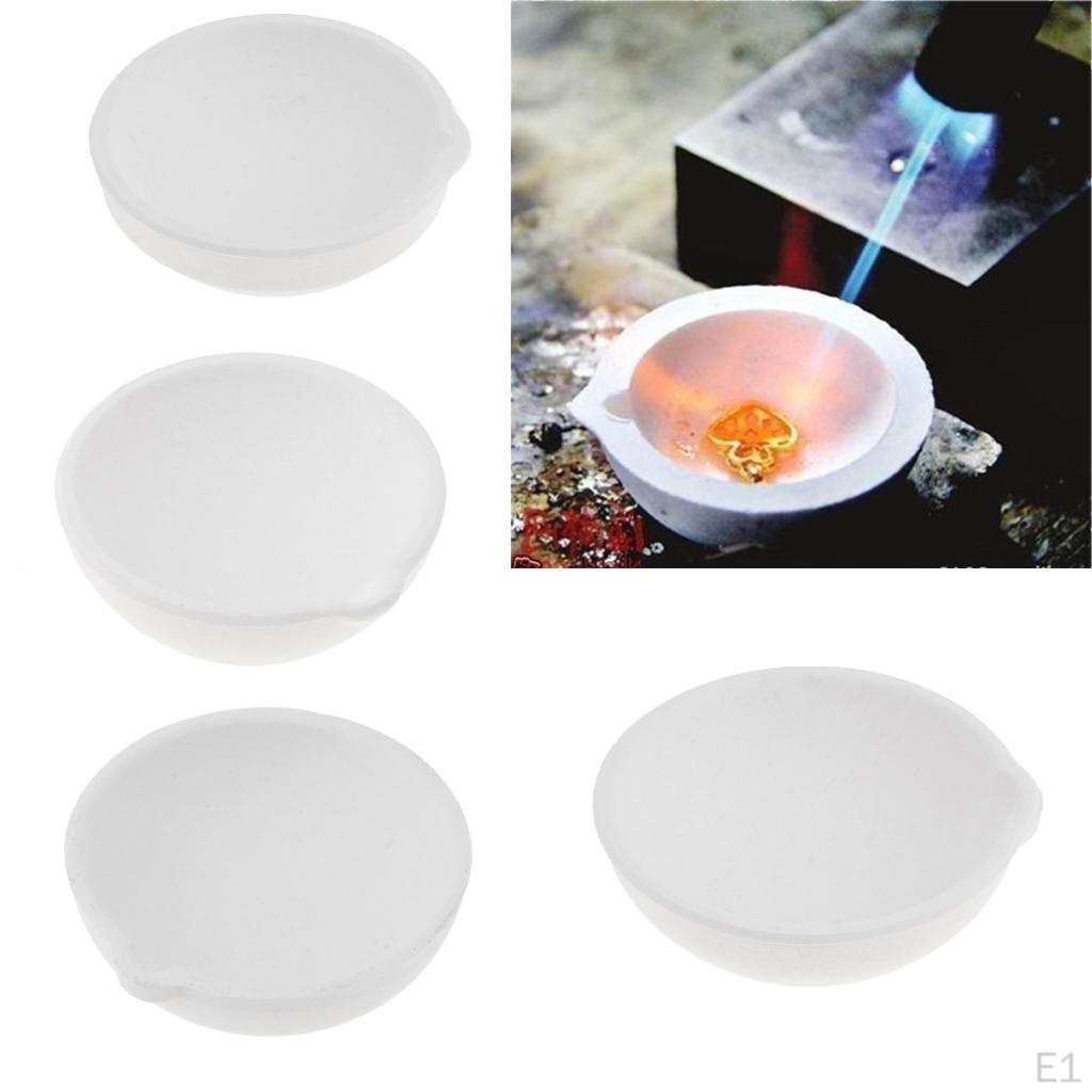 Buy High Temperature Melting Crucible Dish Bowl Pot Casting for (4 ...