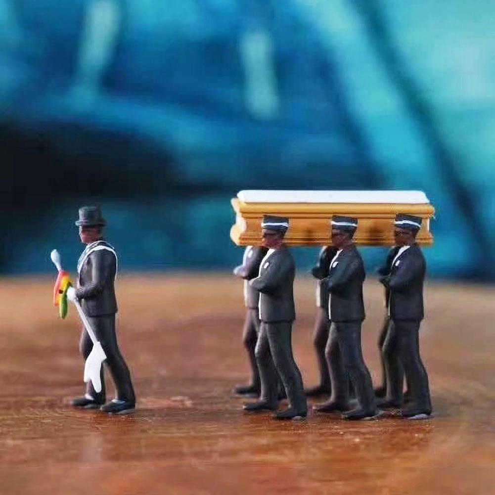 Buy CHOSUR Funeral Coffin Pallbearer Team Dancing Model Action Figure ...