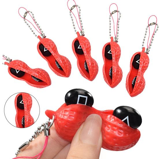 Buy Fun Flexible TPR Rubber Reliever Toy Squid Game Peanuts Sensory Toy ...