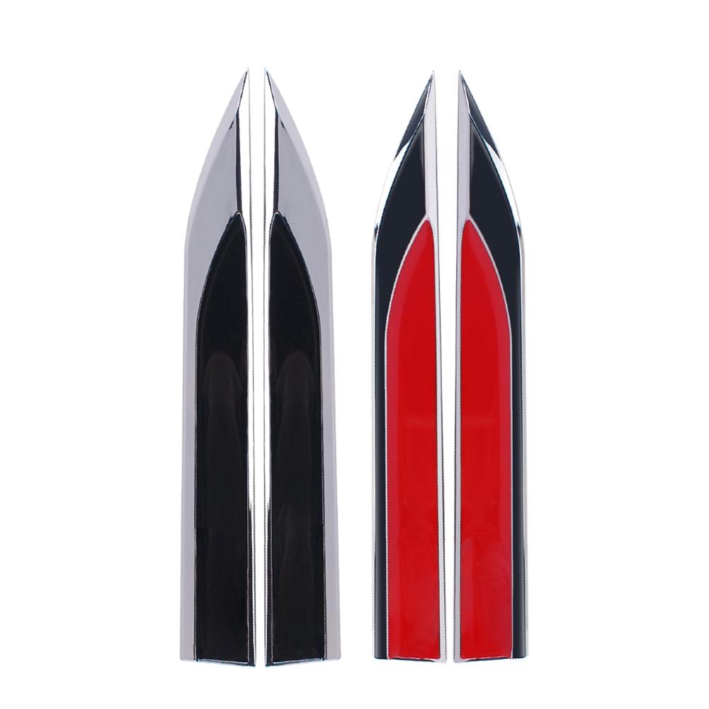 Pair 3D Car Styling Metal + Resin Side Wing Badge Emblem Fender R line ...