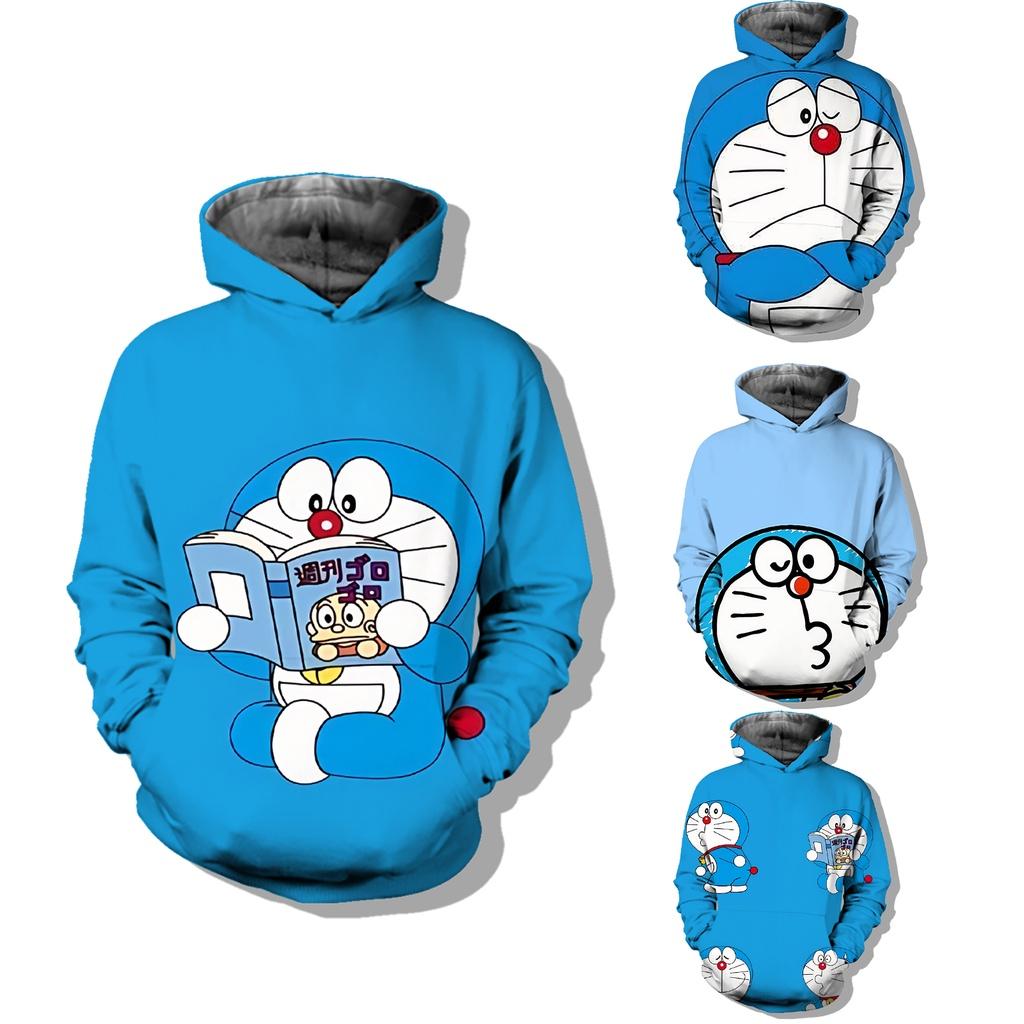 Buy Doraemon 3D Digital Printing Unisex Hoodies Cartoon Animation ...