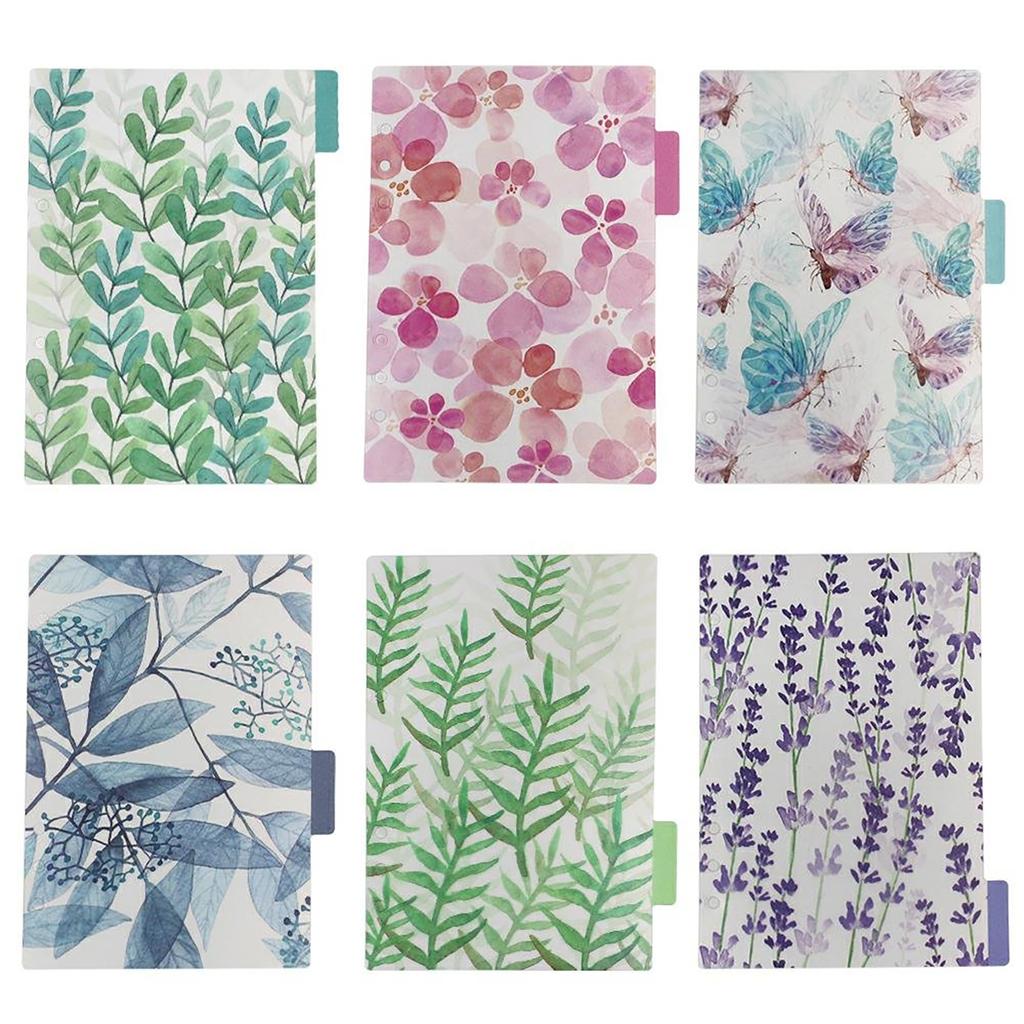 Buy A5 A6 6-Ring Loose Leaf Binder Journal Transparent Notebook Insert ...