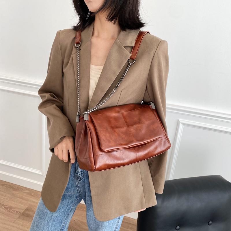 Cheap INS Fashion Soft PU Leather Small Square Bag New Stitching Women ...