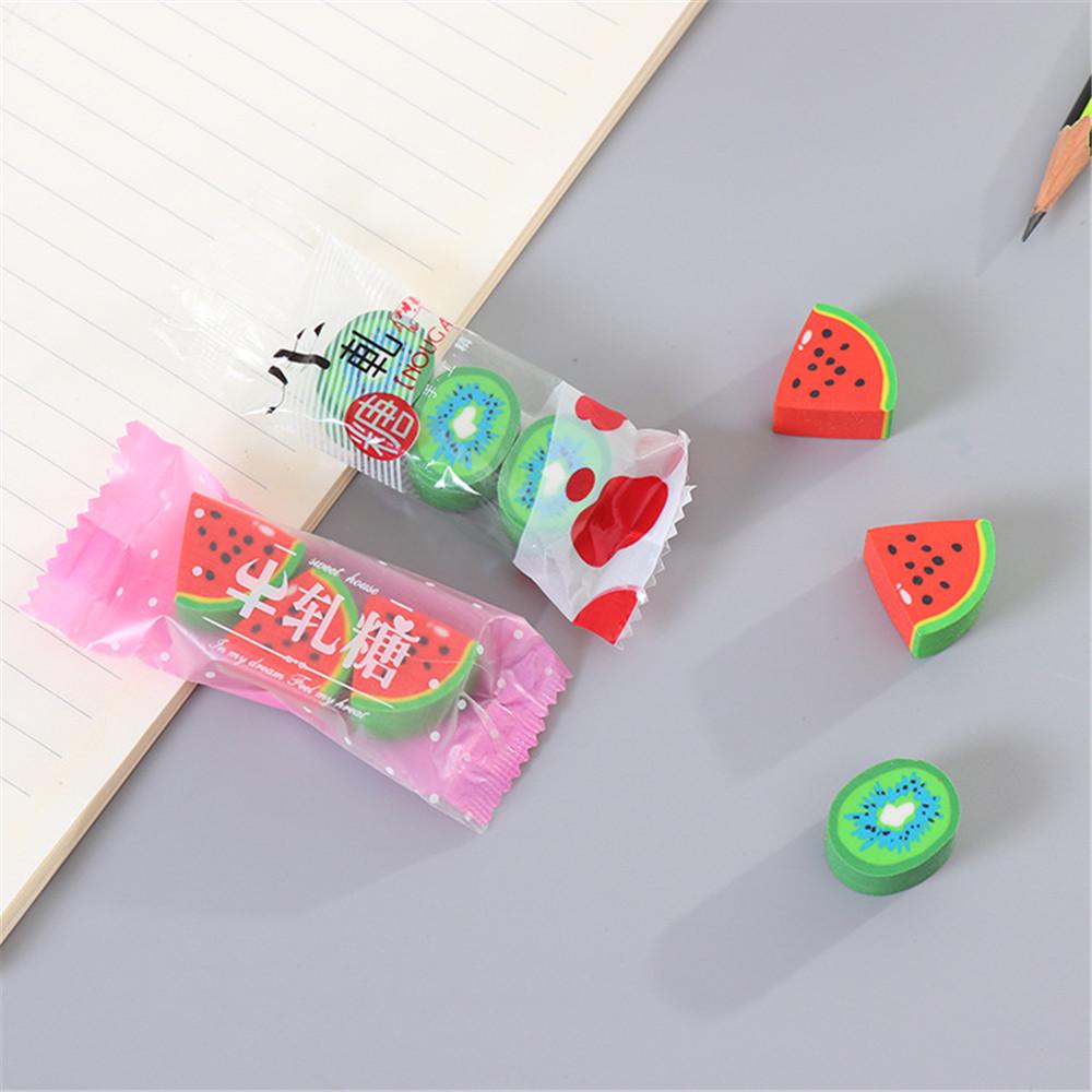 2 Sets Cute watermelon Fruit Style Rubber Pencil Erasers For Kids ...