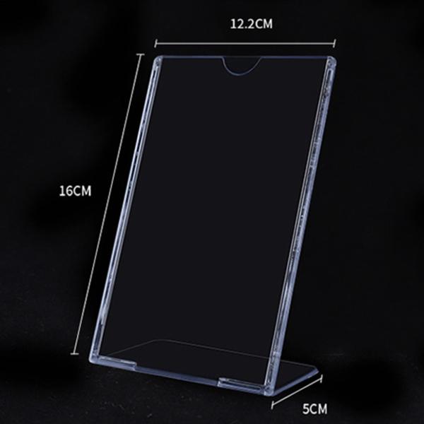 Buy 5-Piece Slanted Acrylic L Shape Sign Holders Display Stand Desktop ...
