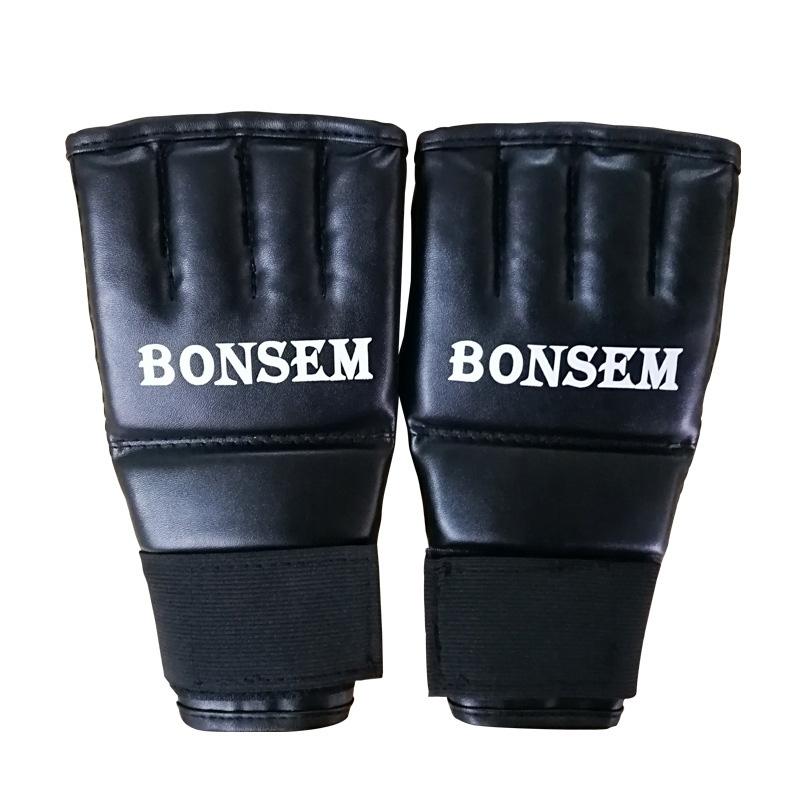 Cheap BONSEM Half Fingers PU Leather Adults Sandbag Training Boxing ...