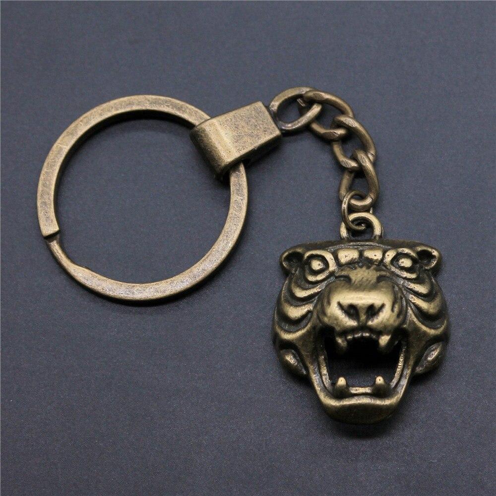 Buy 1 Piece 31x24x10mm 3D Tiger Head Charms Cute Keychain Mom Gift at ...