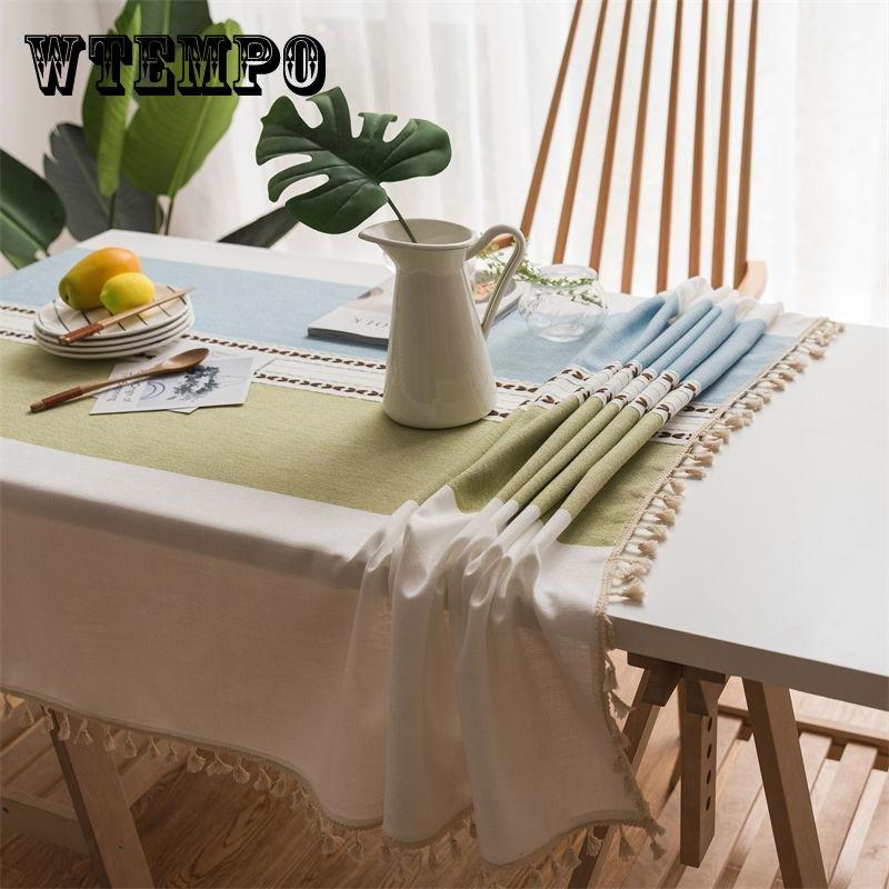 Buy Cotton Linen Tablecloths, Wrinkle Free Anti-Fading Table Cloth ...